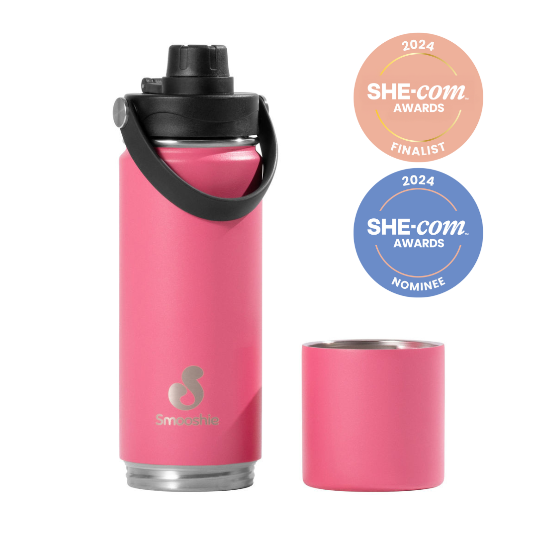 Smoothie bottle with base for healthy snacks - Watermelon Smooshie Bottle